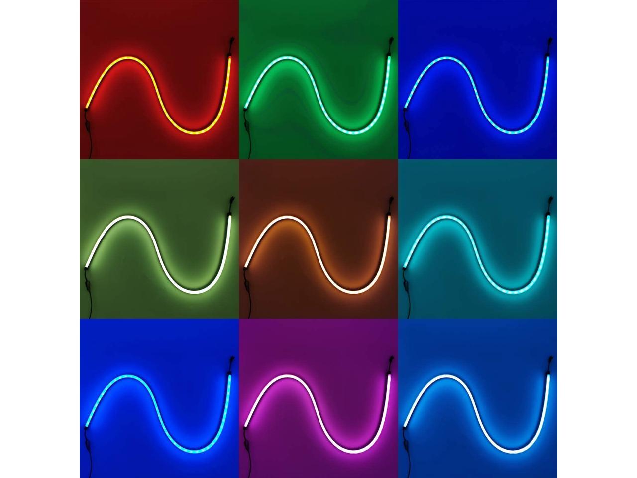 Airgoo NEON RGB LED Strip for PC, 1 x 31.5 inch RGB LED Strip for 12V 4 ...