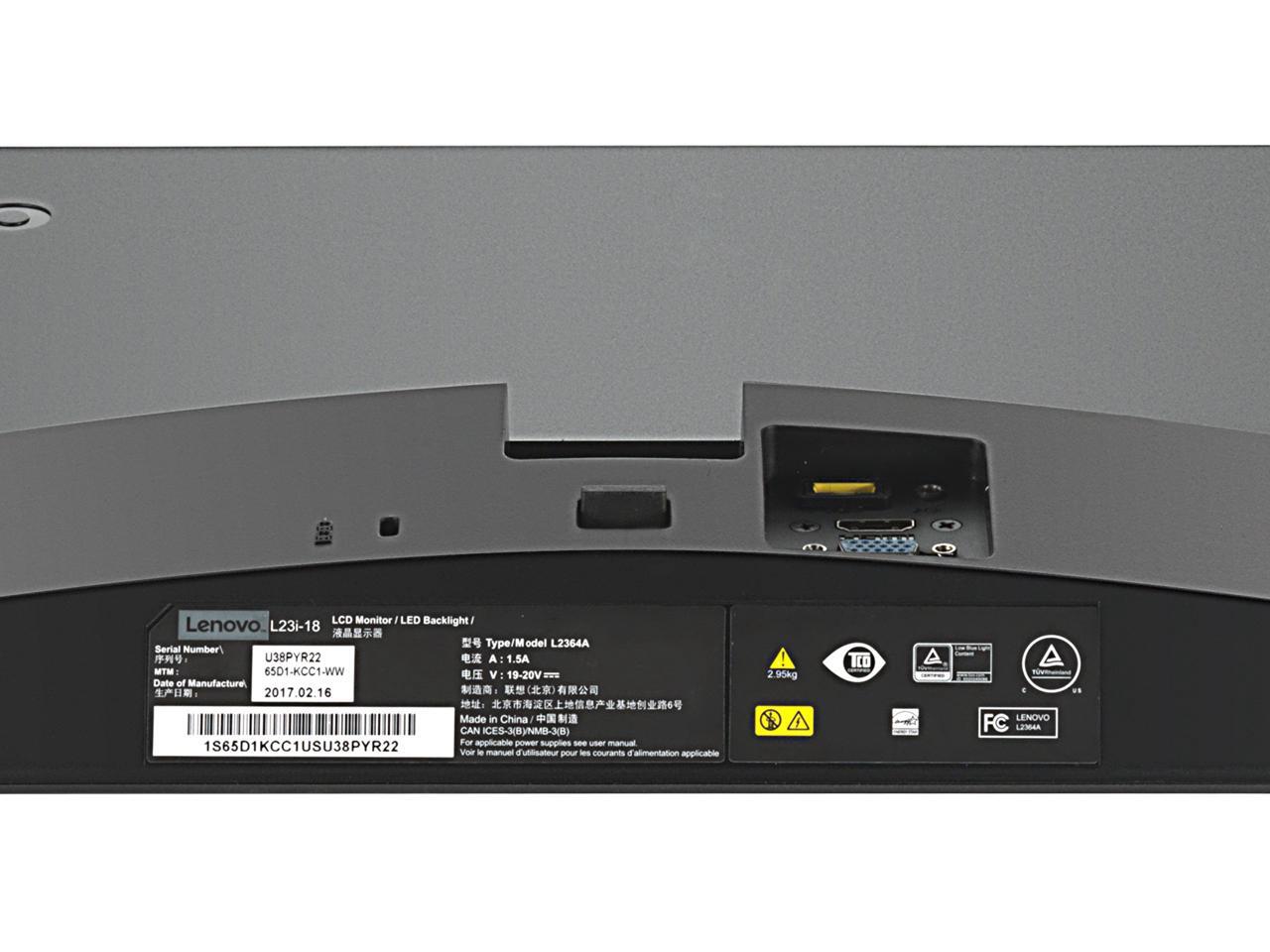 Lenovo L23i-18 23" 1920 x 1080 16:9 WLED Backlight IPS Monitor - Newegg.com