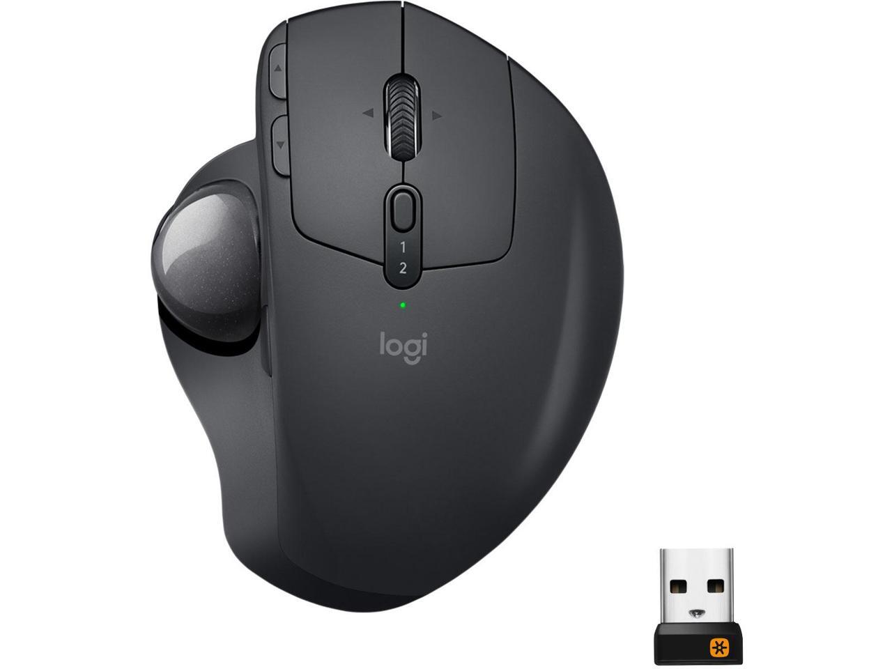 Logitech MX Ergo Wireless Trackball Mouse Adjustable Ergonomic Design ...