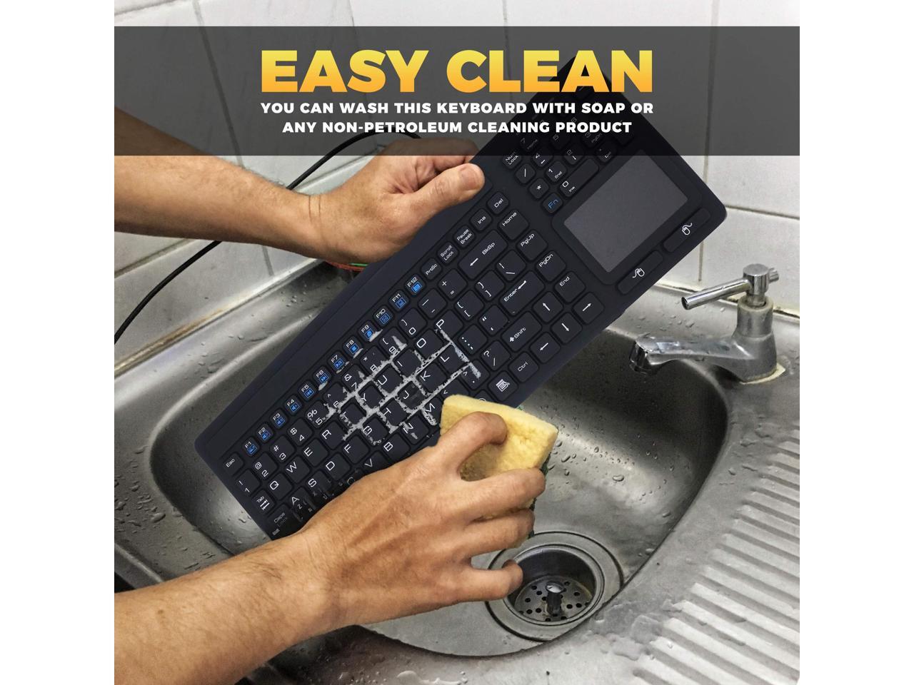 DSI Waterproof Keyboard with Built-in Touchpad - Sealed IP68 Water ...