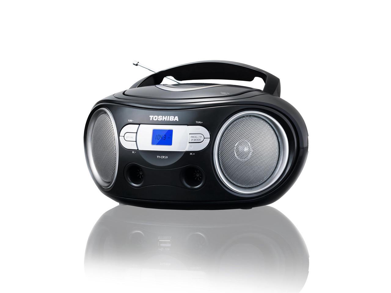 Toshiba Portable CD Boombox with AM/FM Stereo and Aux Input TY-CRS9 ...