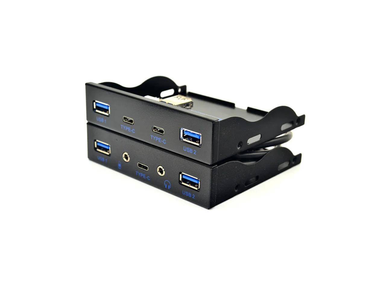 USB HUB 5 Port USB 3.1 TYPE C USB 3.0 Front Panel HD Audio 3.5mm ...