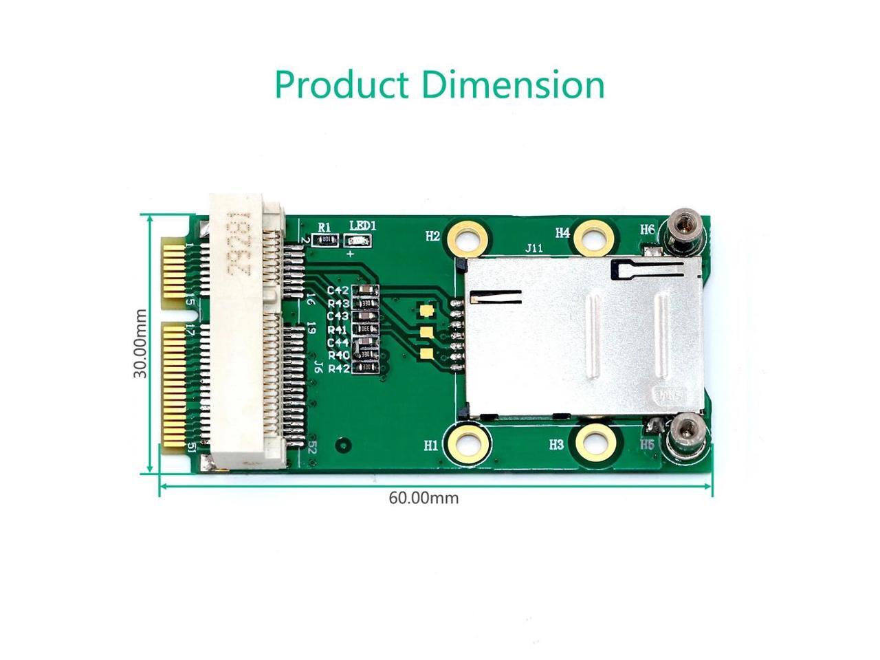 NEW Mini PCI Express Adapter For 3G 4G Module with USIM Slot MINI PCI E ...