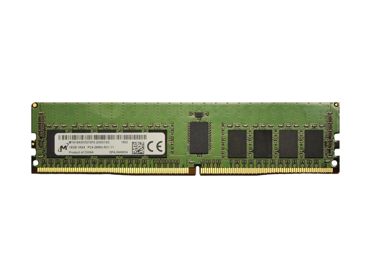 MTA18ASF2G72PZ-2G6D1 Micron 16GB RDIMM PC4-21300 DDR4-2666MHz 18-CHIP ...