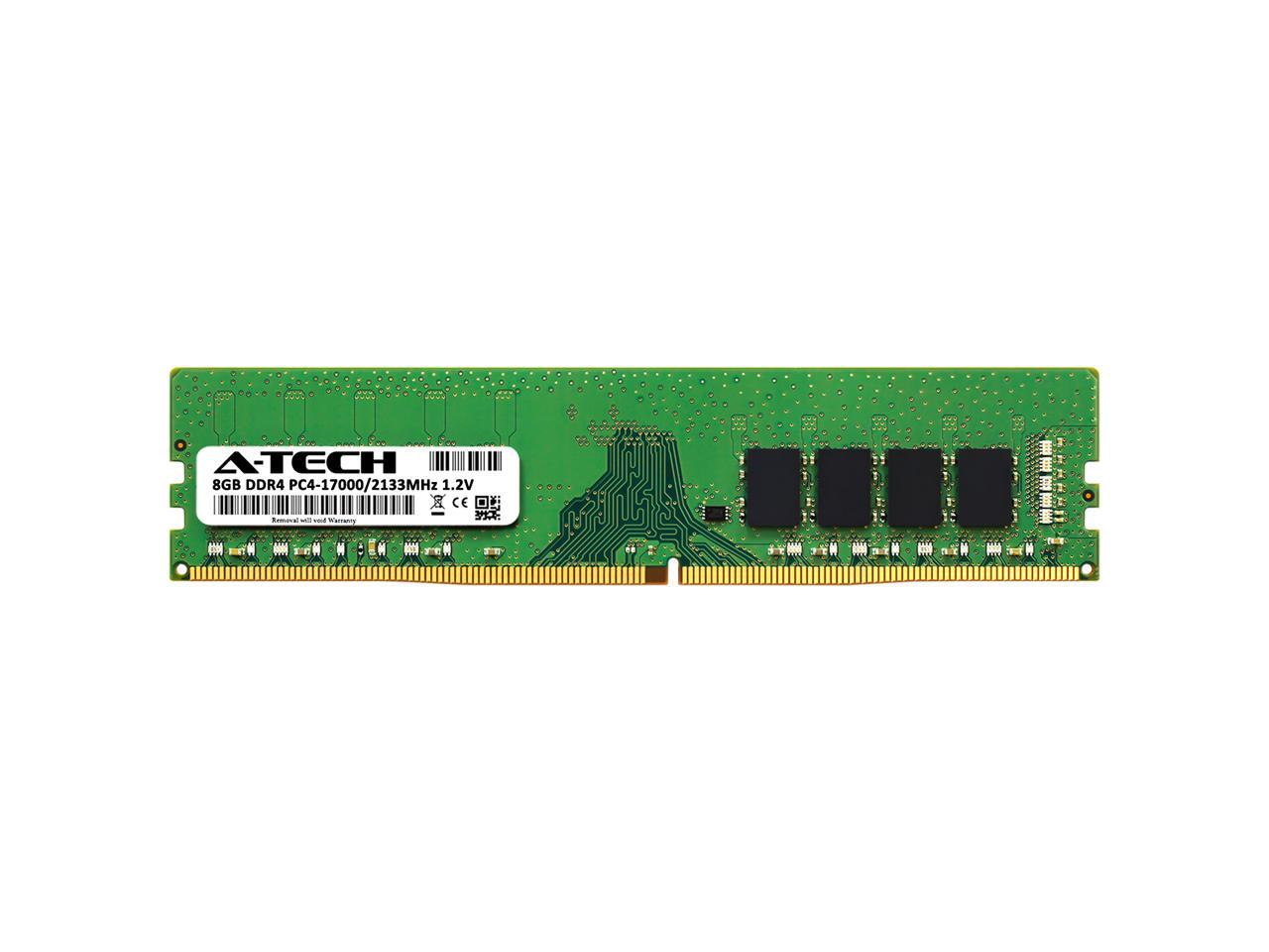 A-Tech 8GB DDR4 2133MHz DIMM PC4-17000 UDIMM Non-ECC Unbuffered 1.2V ...