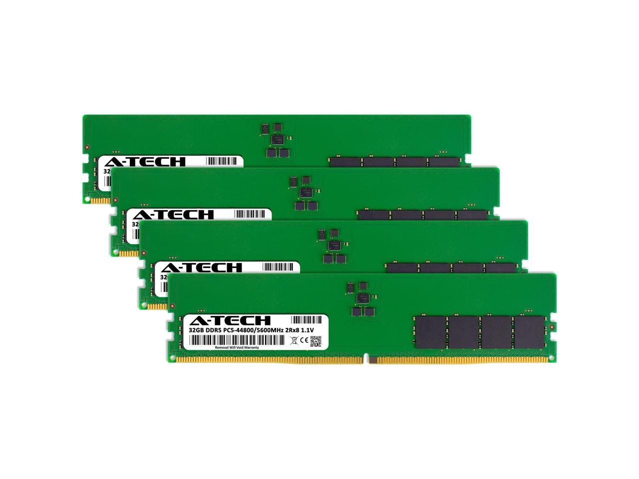 A-Tech 128GB Kit (4 x 32GB) DDR5 5600MHz DIMM PC5-44800 Non-ECC ...