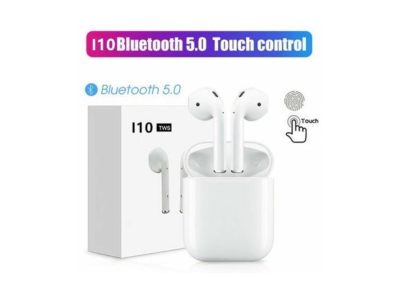 i10 TWS Bluetooth V5.0 Touch Binaural Earbuds Stereo In-ear Earphone ...