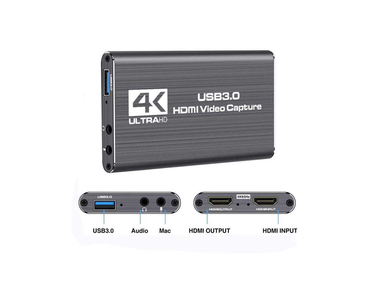 DIGITNOW 4K Audio Video Capture Card, USB 3.0 HDMI Video Capture Device ...