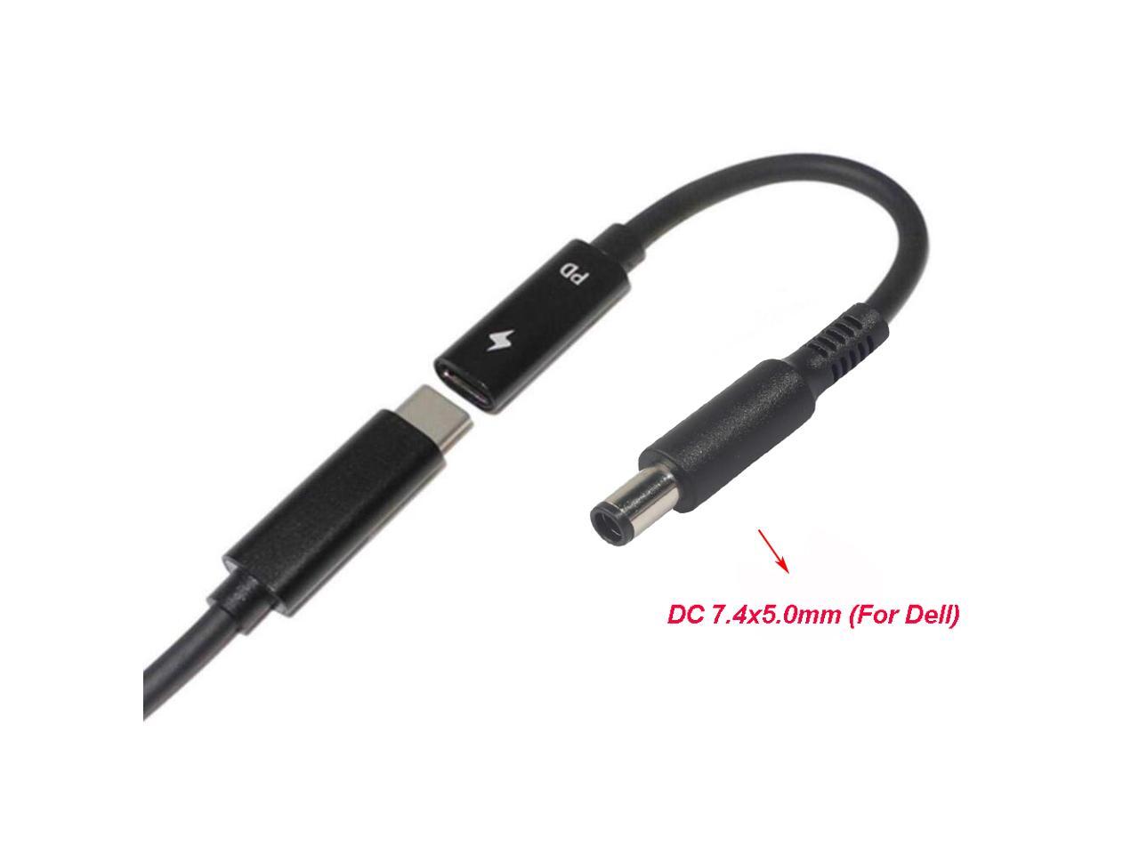 USB C Type C Female to 7.4x5.0mm DC Tip Adapter Cable PD Converter ...