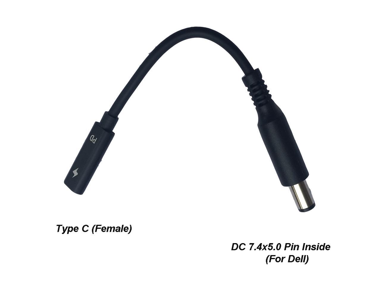 Dongle Adapter USB C Type C to 7.4x5.0mm Laptop Adapter Tip Connector ...