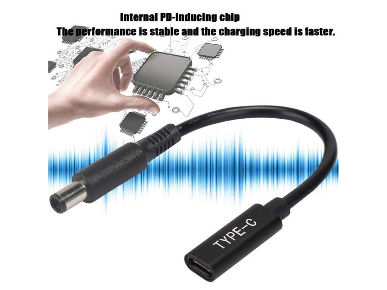 USB C Type C Female to 7.4x5.0mm DC Tip Adapter Cable PD Converter ...