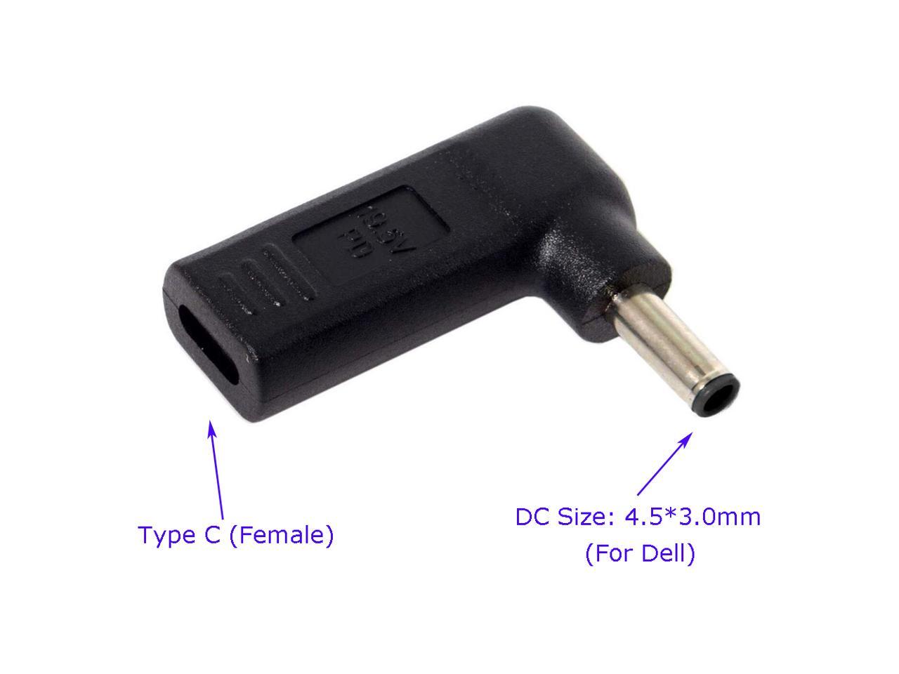 Laptop Adapter Connector Tip Converter USB 3.1 Type C Female to 4.5mm 3 ...
