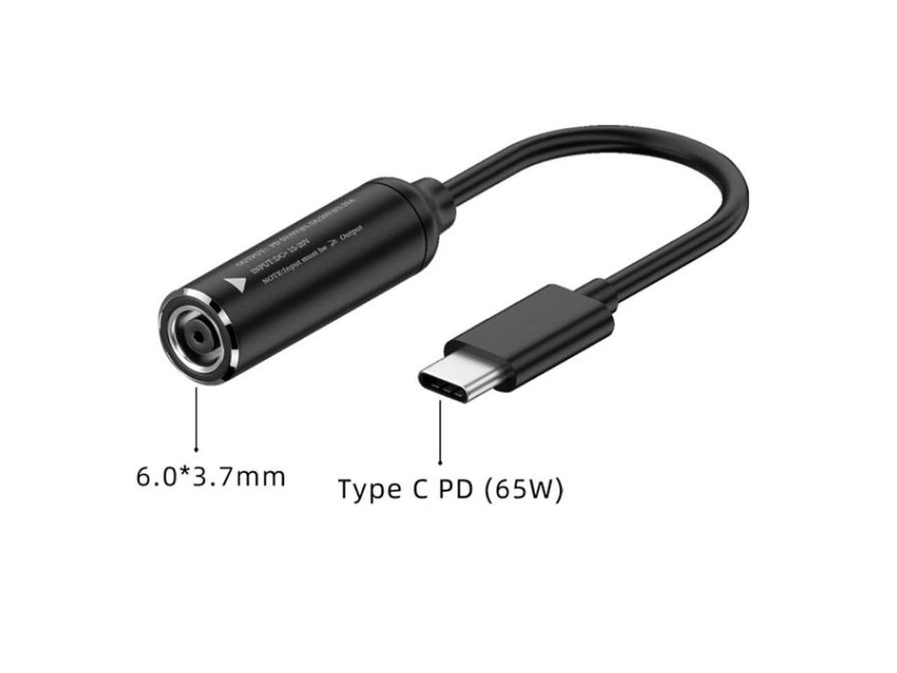 DC 6.0x3.7mm Female to USB Type C PD Charger Cable Power Cable for ...