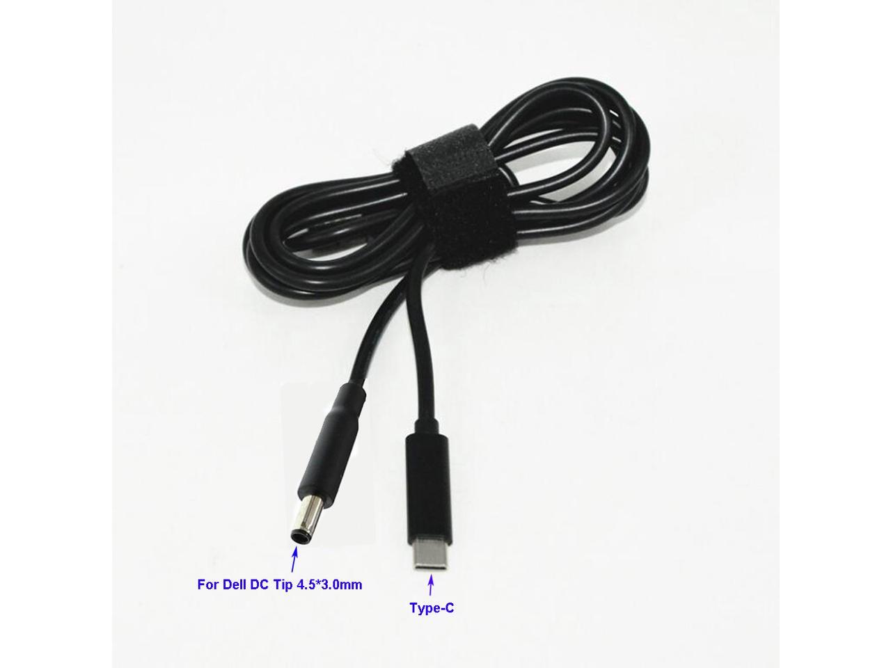 USB-C Type C to 4.5mm 3.0mm (Black Tip) Charging Power Cable for Dell ...