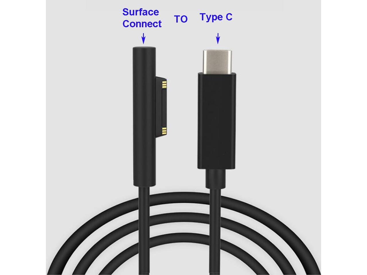 Tech 15V Surface Connect to USB-C Cable Charges for Microsoft Surface ...