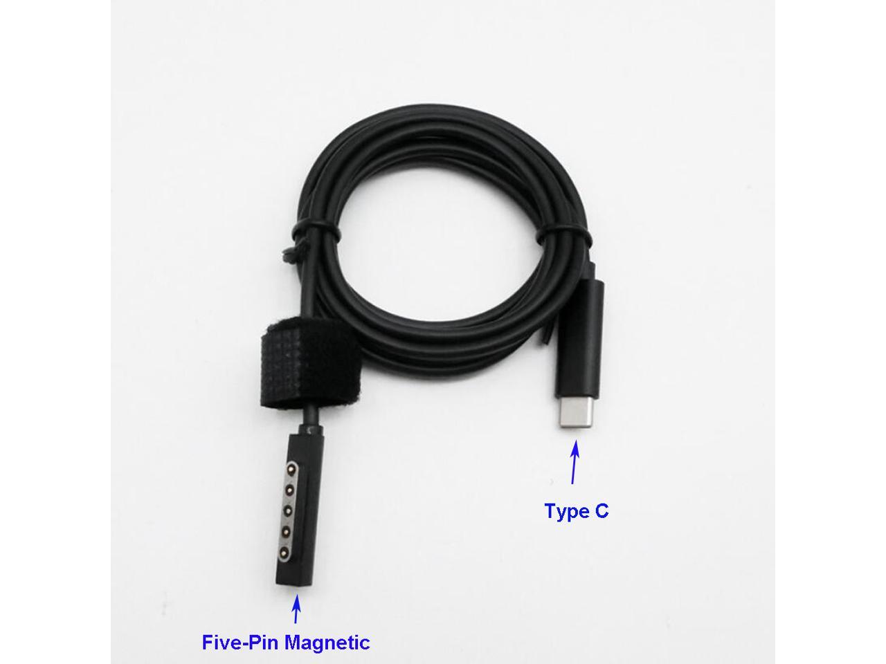 USB-C Type-C to Surface 5 Pin Magnetic Cable for Microsoft Surface Pro ...