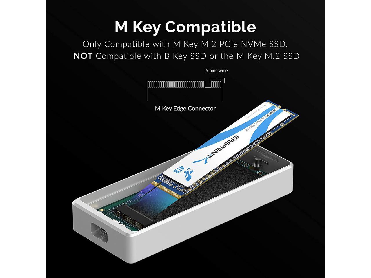 SABRENT Thunderbolt 3 Certified M.2 NVMe SSD Tool Free Solid Aluminum ...