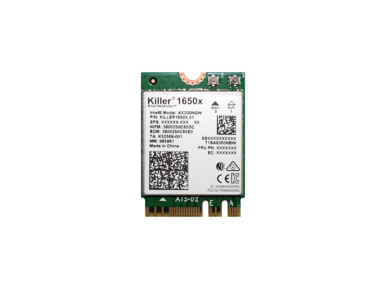 Killer Wireless AX1650 Module Dual Band Wi-Fi, Bluetooth - Newegg.com