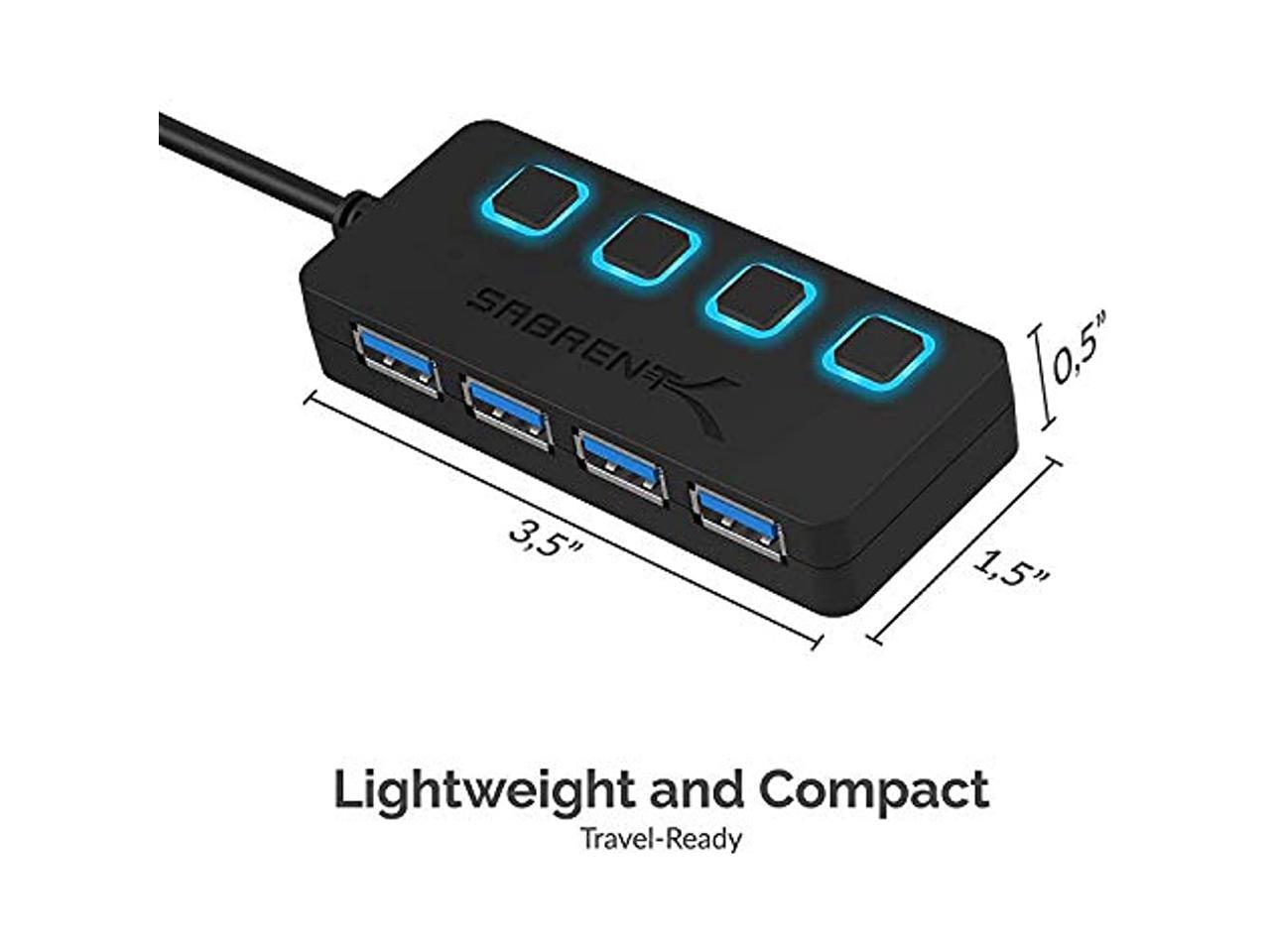 Sabrent Hb Ump3 Sabrent 4 Port Usb 3 0 Hub With Power Adapter Usb
