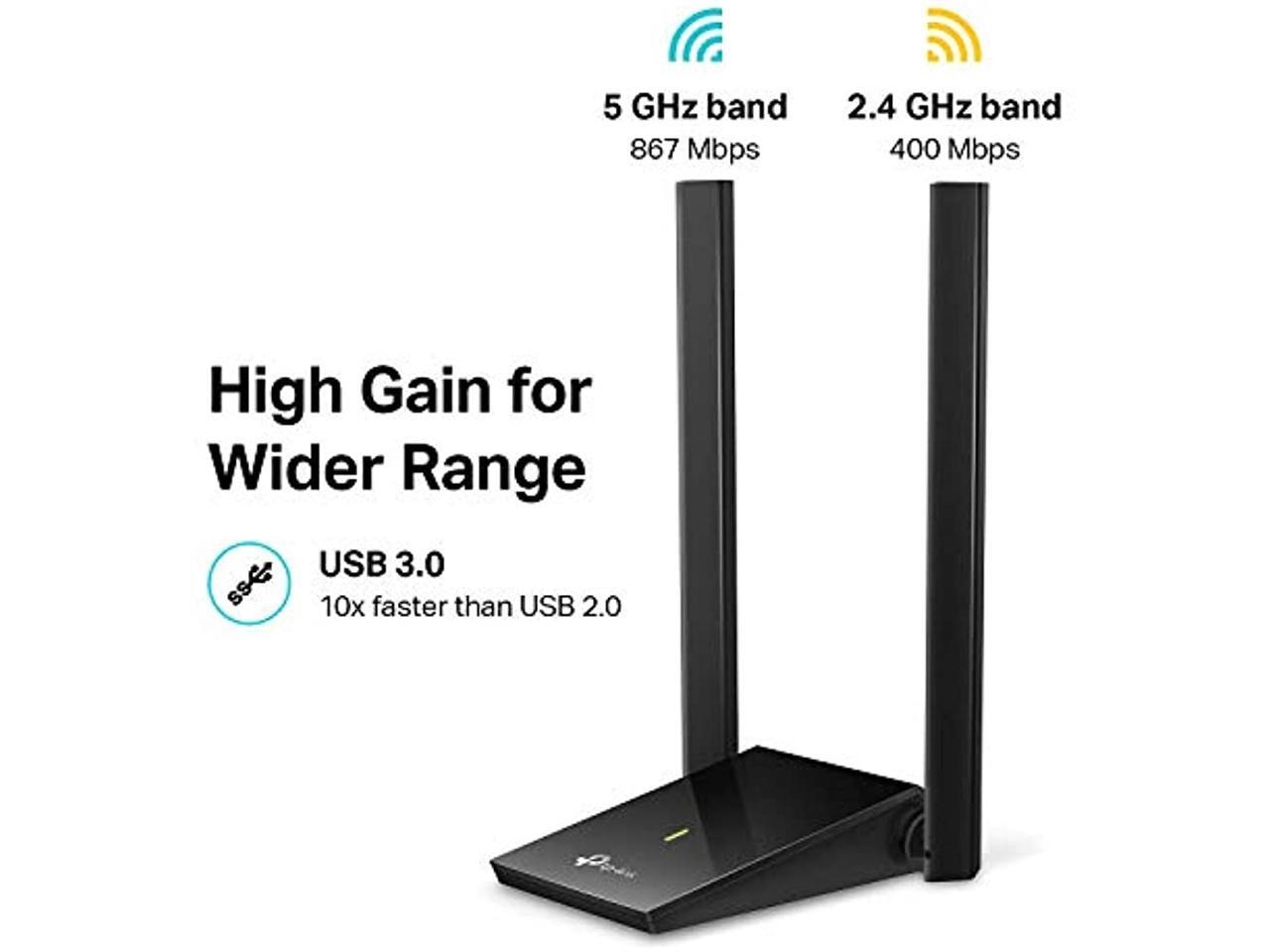 TP-Link USB WiFi Adapter for PC (Archer T4U Plus)- AC1300Mbps Dual Band ...