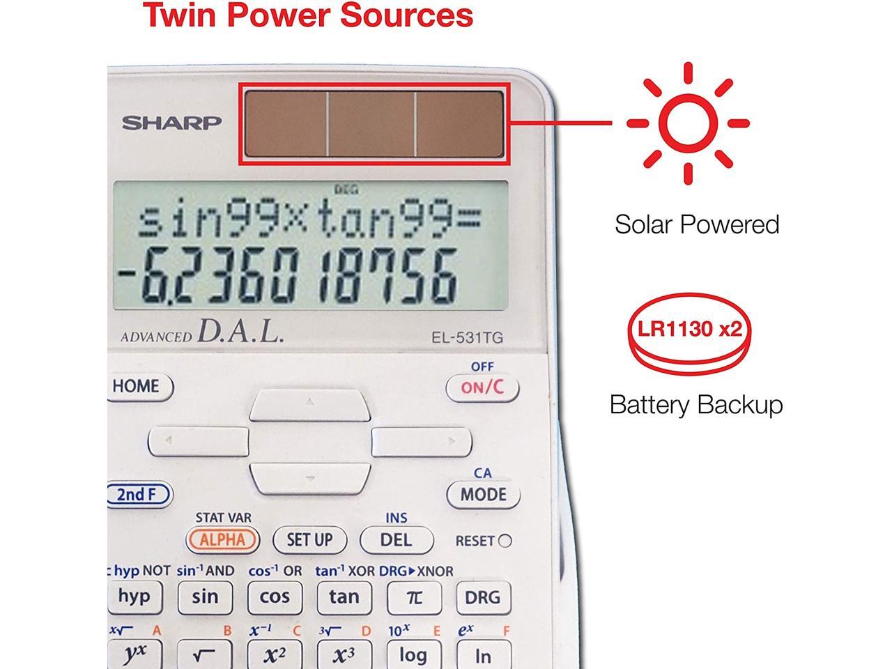 Victor Tech Scientific 2 Line Calculator - White EL-531TGBDW - Newegg.com