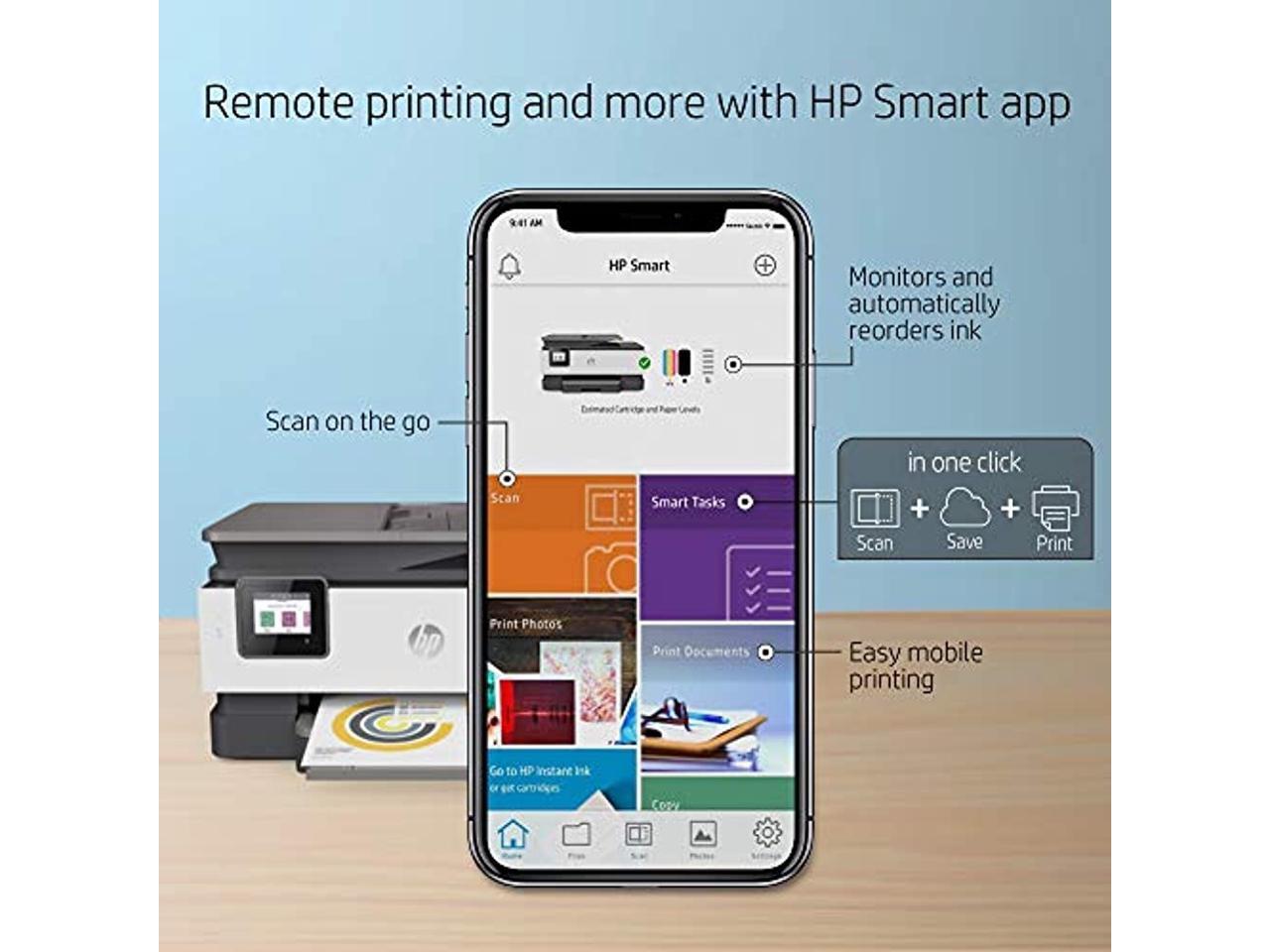 HP OfficeJet Pro 8025 All-in-One Wireless Printer, Smart Home Office ...