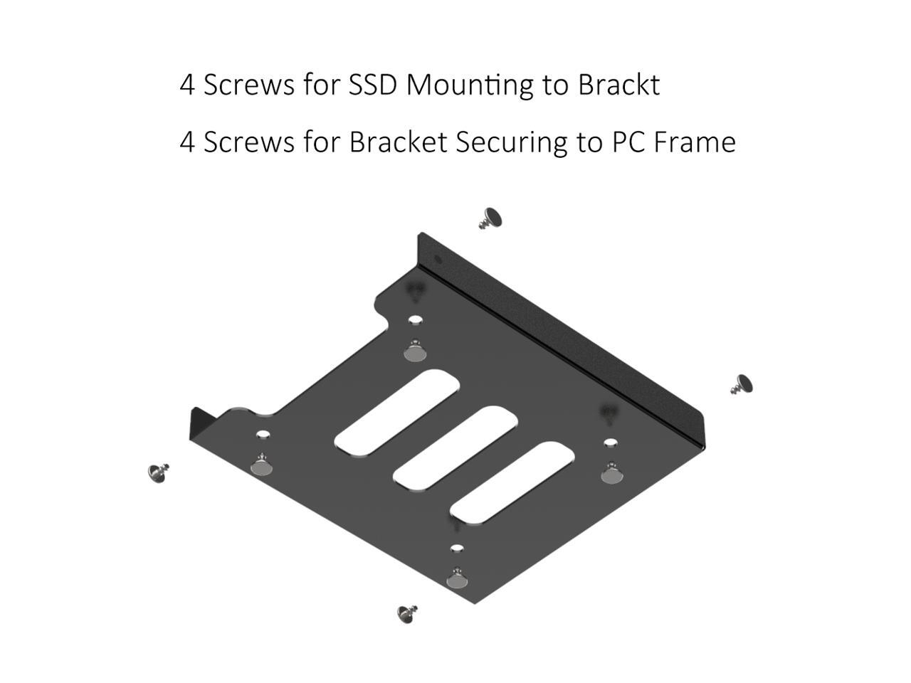 GLOTRENDS 2.5 to 3.5 Inch SSD HDD Holder Metal Mounting Bracket (1 pack ...