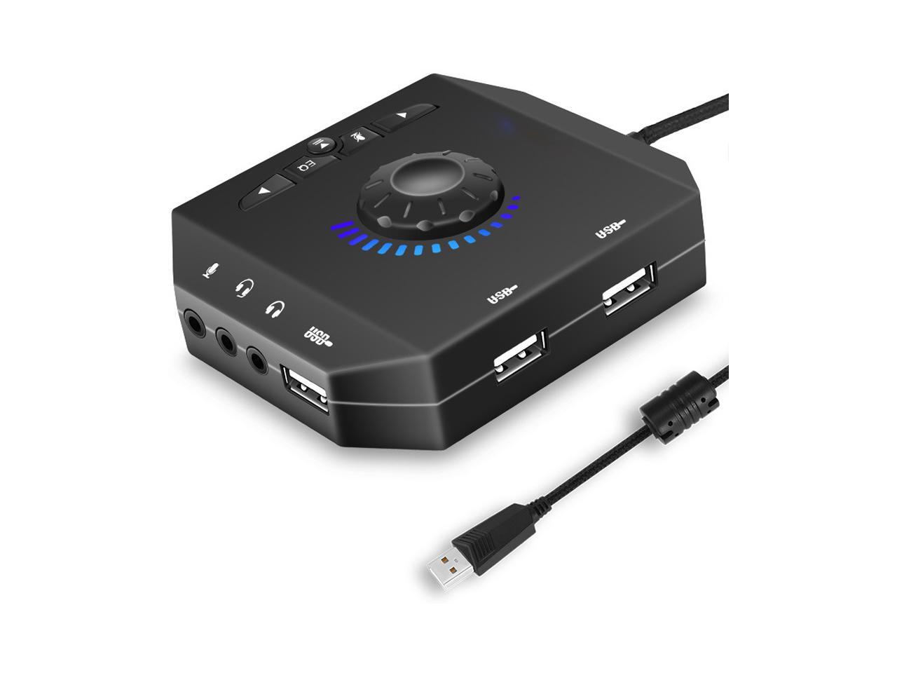 Profession Computer USB Sound Card 7.1 Channel Audio Adapter Converter ...