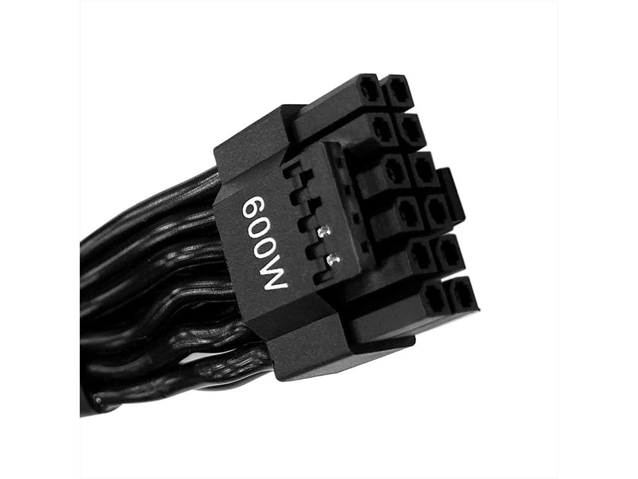 SUPER FLOWER 600W PCIe 5.0 / Gen 5 12VHPWR PSU Cable - Black - Fits ...