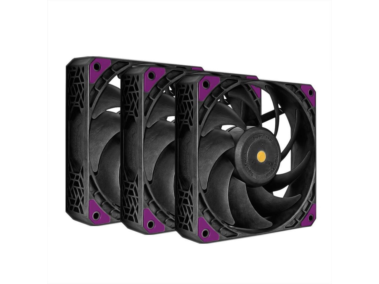 Super Flower, MEGACOOL 120mm fan, Triple-Pack, 12-pole motor design ...