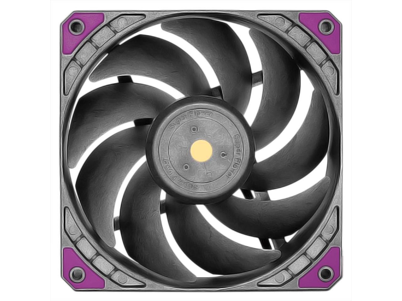 Super Flower, MEGACOOL 120mm fan, Triple-Pack, 12-pole motor design ...
