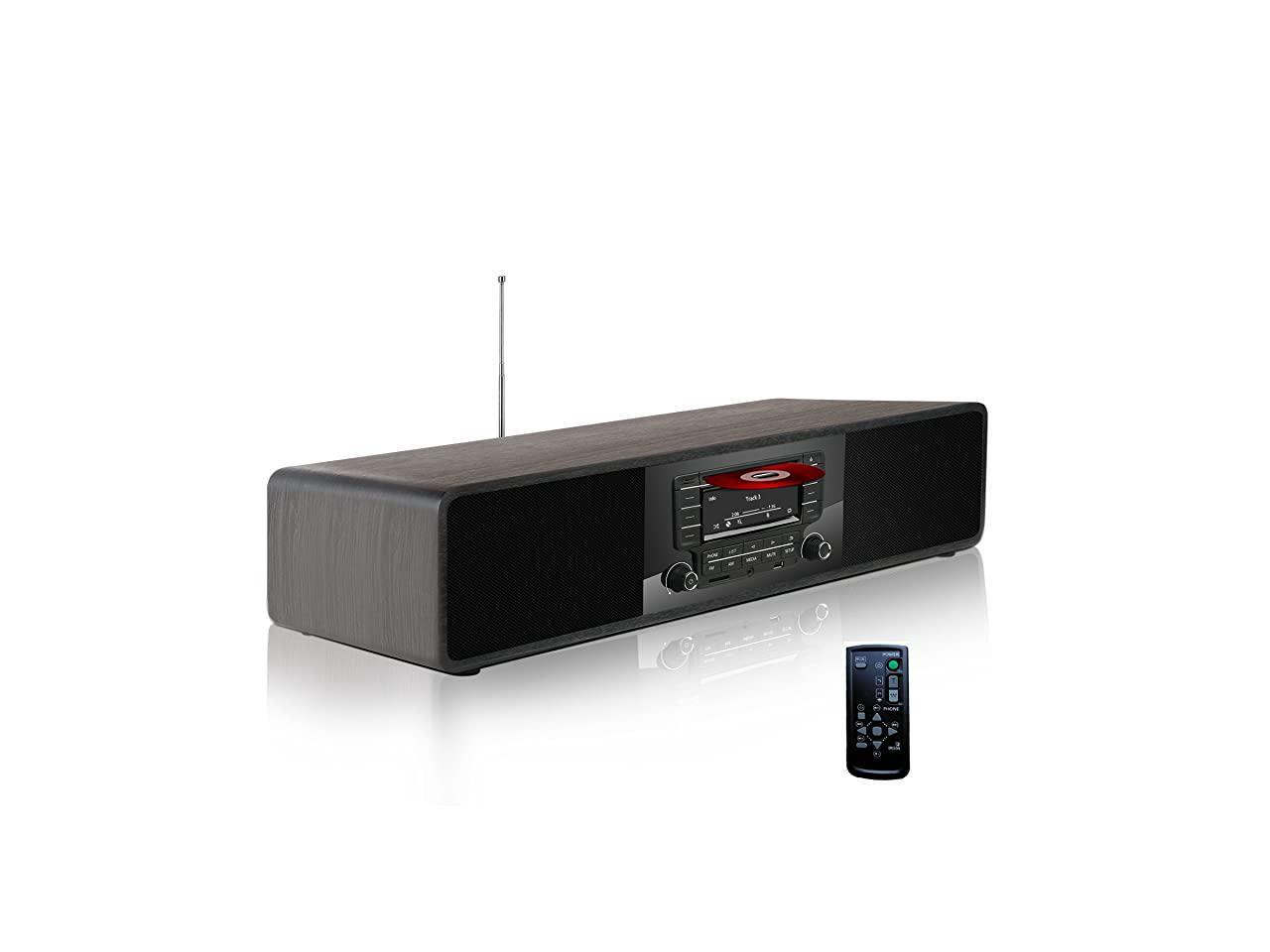 Compact CDMP3 Player Stereo Wooden Desktop Bluetooth HiFi Speaker ...