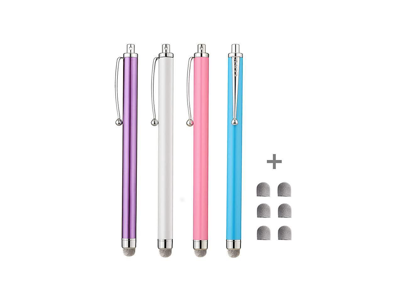 Stylus, 4 Pcs Hybrid Mesh Fiber Tip Stylus Pens for Touch Screen ...