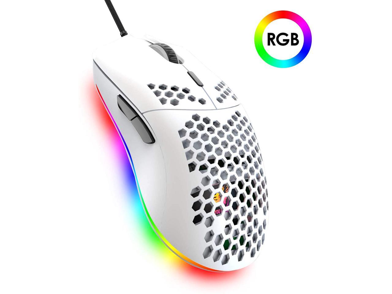 Lightweight Gaming Mouse,26 Kinds RGB Backlit Mice, PixArt 3325 12000 ...