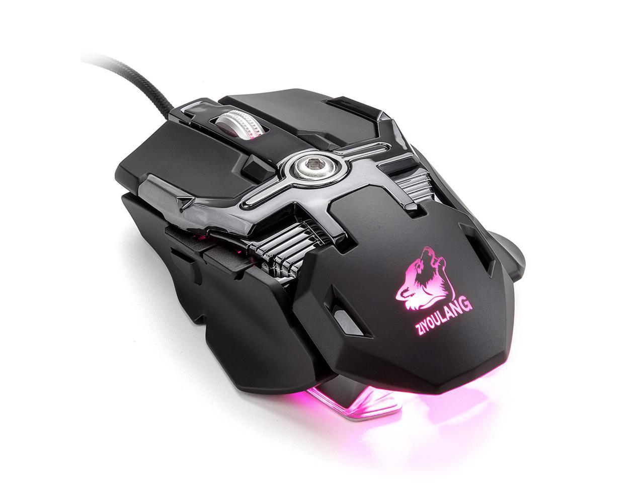 Gaming Mice 6400DPI LED Wired Mechanic RGB Backlight Gaming Mouse 8 ...