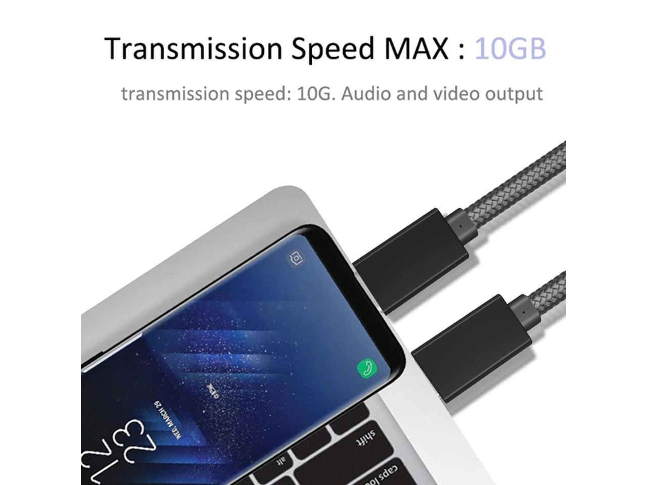 5A 100W Type-C Cable, 6.6ft USB Power Delivery (PD) Fast Charge USB C 3 ...