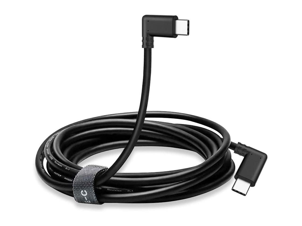 10Feet / 3M Oculus Quest Cable, USB C to USB Type C Cable 3A 90 Degree ...