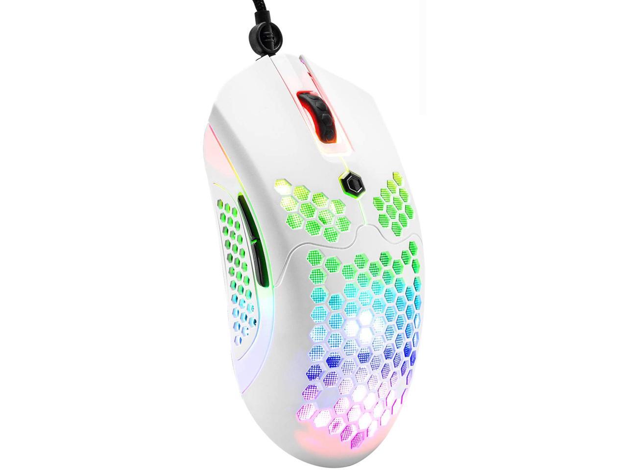 Wired Lightweight Gaming Mouse,26 RGB Backlit Mice with 7 Buttons ...