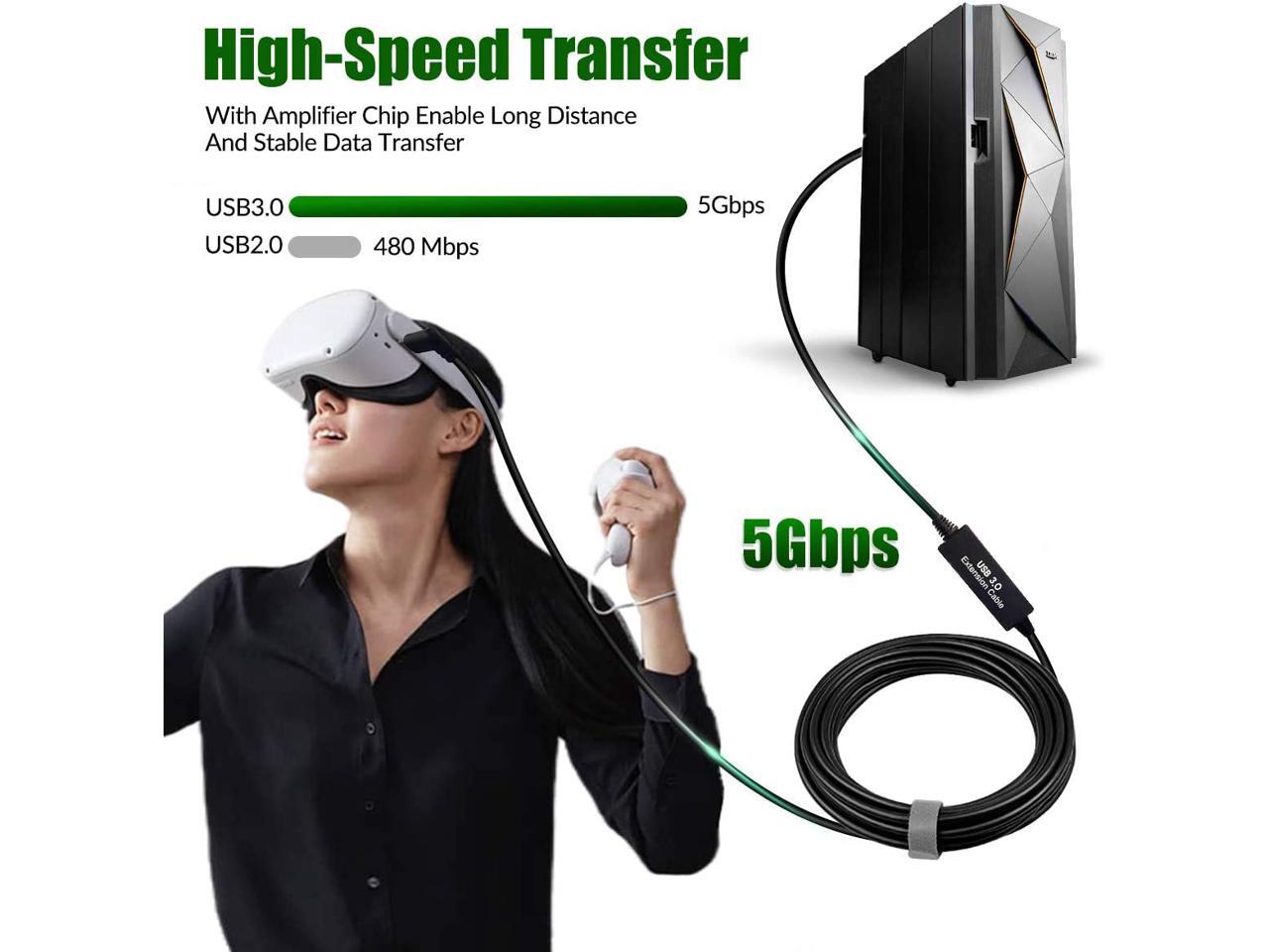 VR Quest Link Cable 16ft, for Oculus Quest 2 Link Cable, High Speed Data Transfer& Fast Charging ...