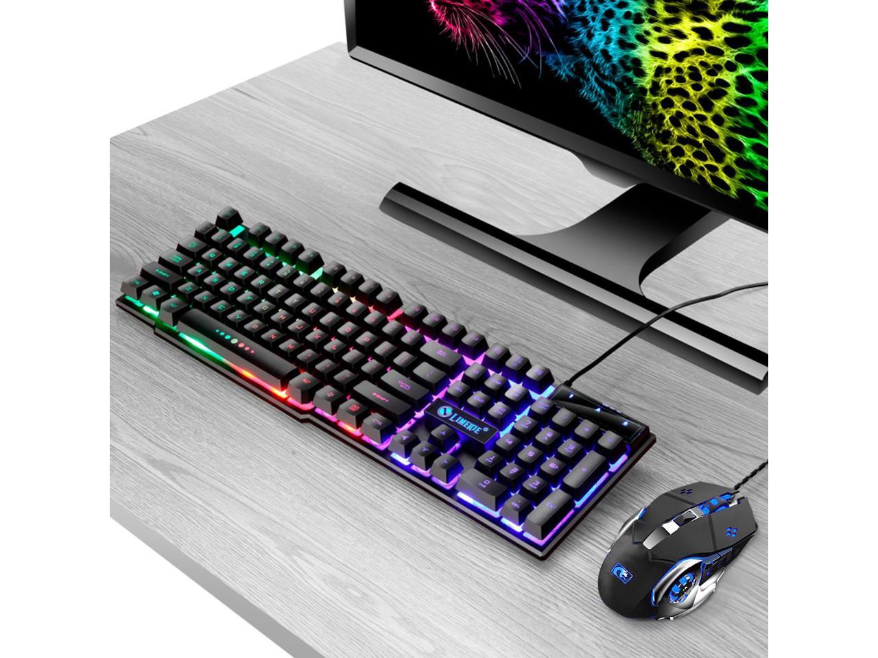 TROPRO GTX300 RGB Gaming Keyboard and Mouse Combo - Newegg.com