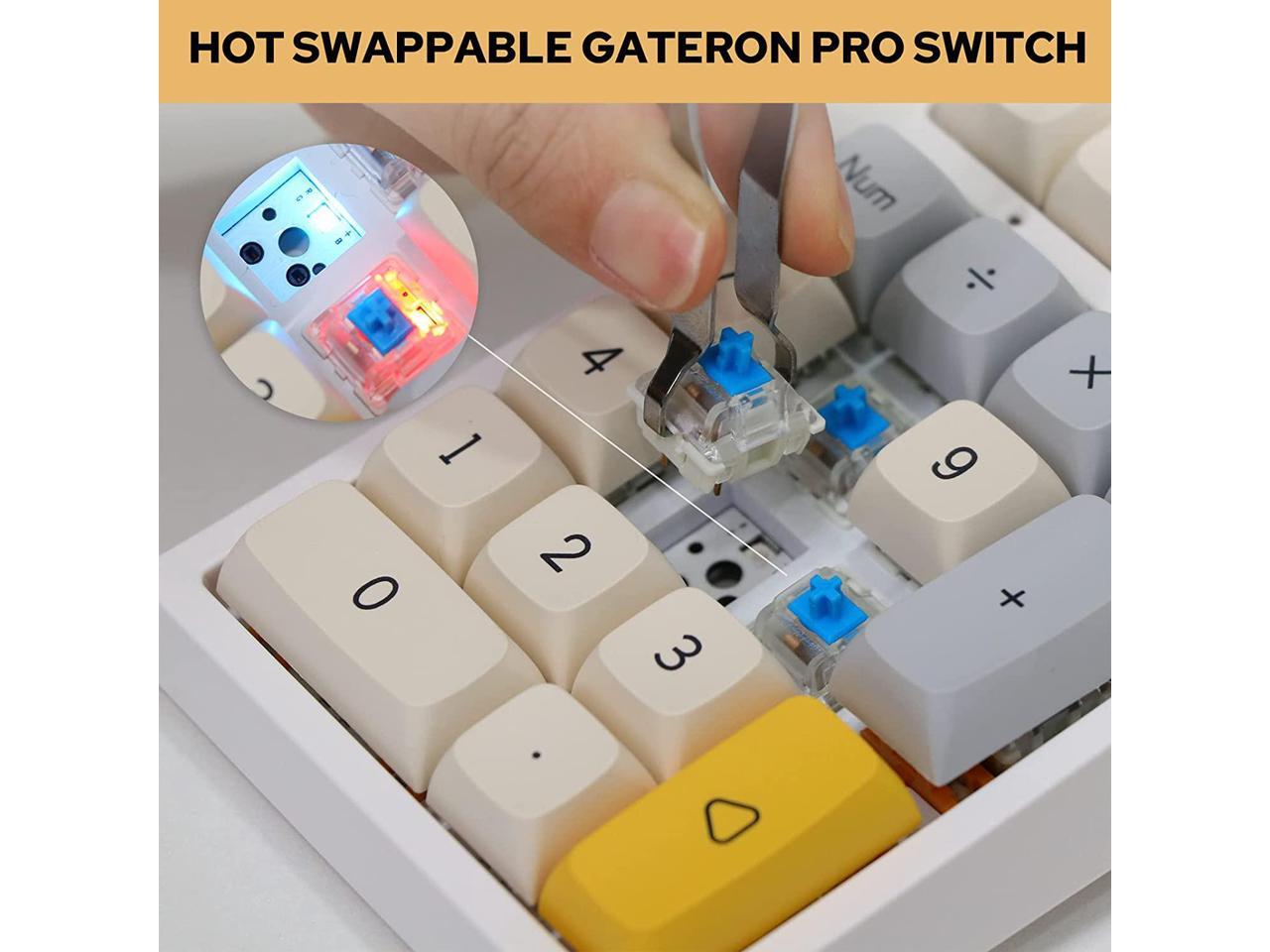 EPOMAKER TH21 Number Pad, 21 Keys Hot Swappable Wired Numeric Keypad ...