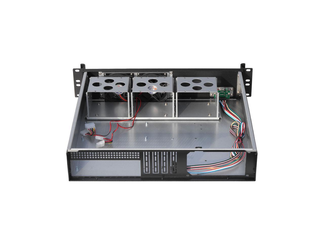 2U server chassis, standard 19-inch rack-mounted server chassis, front ...