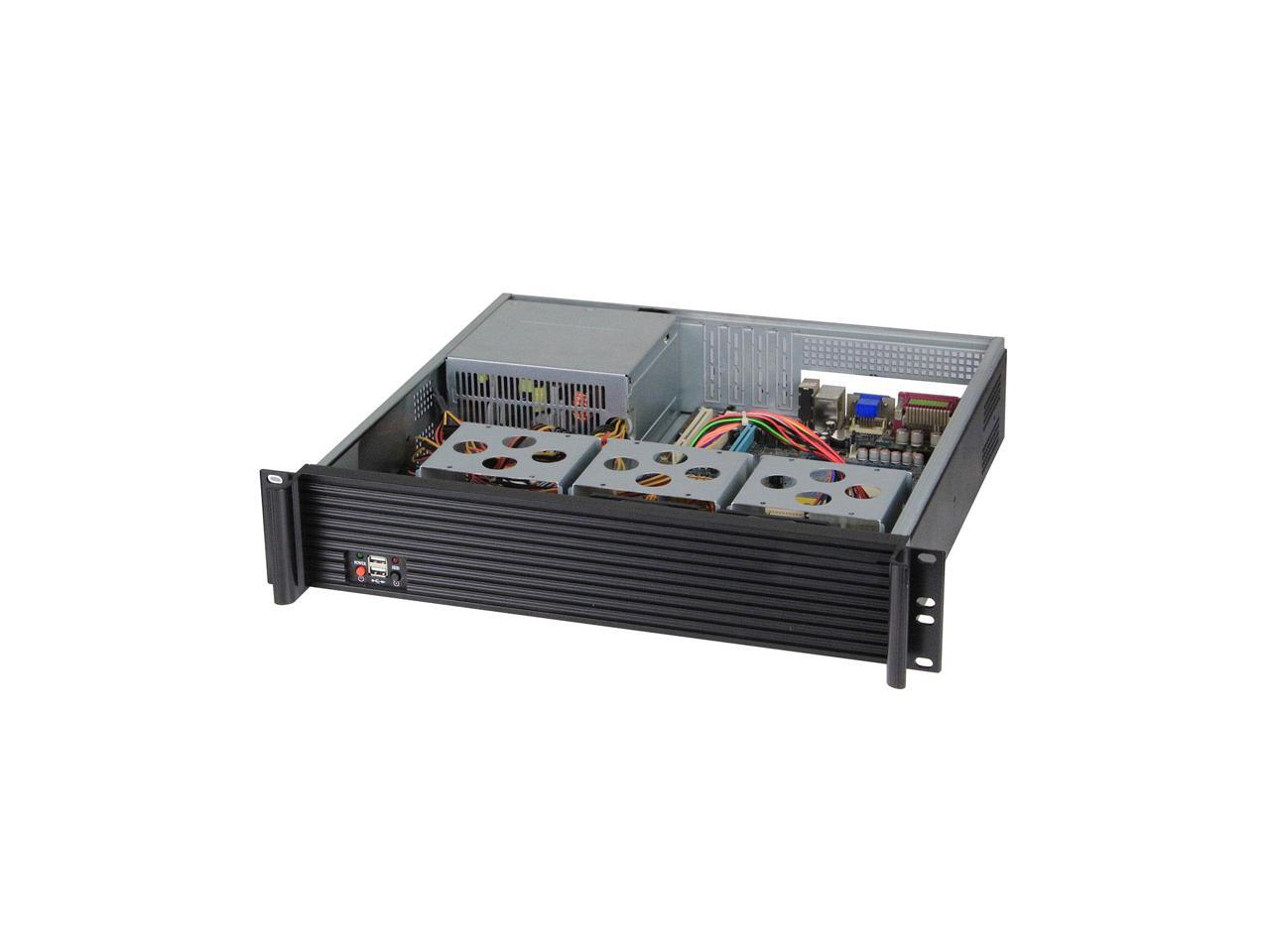 2U server chassis, standard 19-inch rack-mounted server chassis, front ...