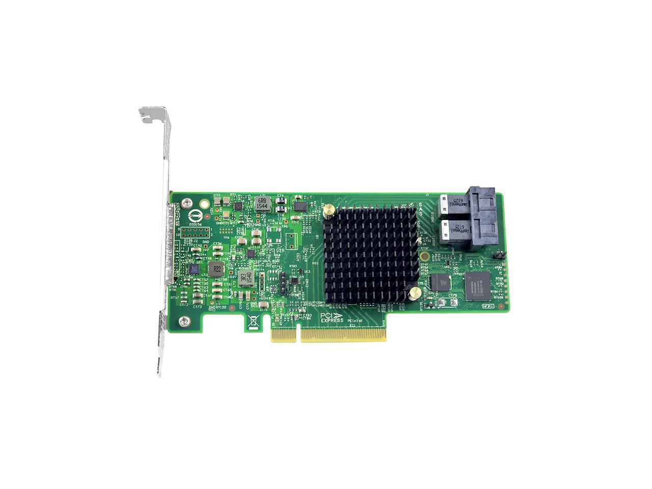 8 Ports PCI Express 3.0 x8 to SATA/SAS RAID Controller Card 12Gb/s with ...