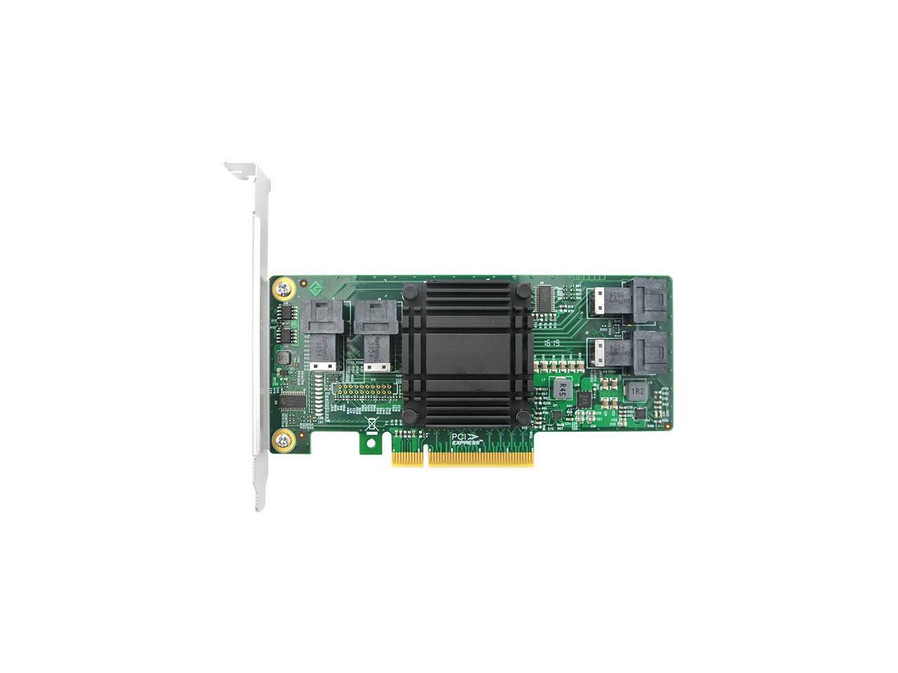 Linkreal 4 Port PCI Express x8 to U.2 NVMe SSD Adapter Riser Card with ...