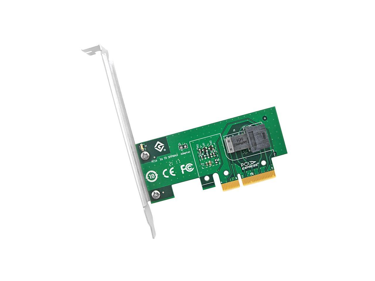 Linkreal 4-Lane NVMe PCIe 3.0 x4 to SFF-8643 Adapter for PCIe NVMe U.2 ...