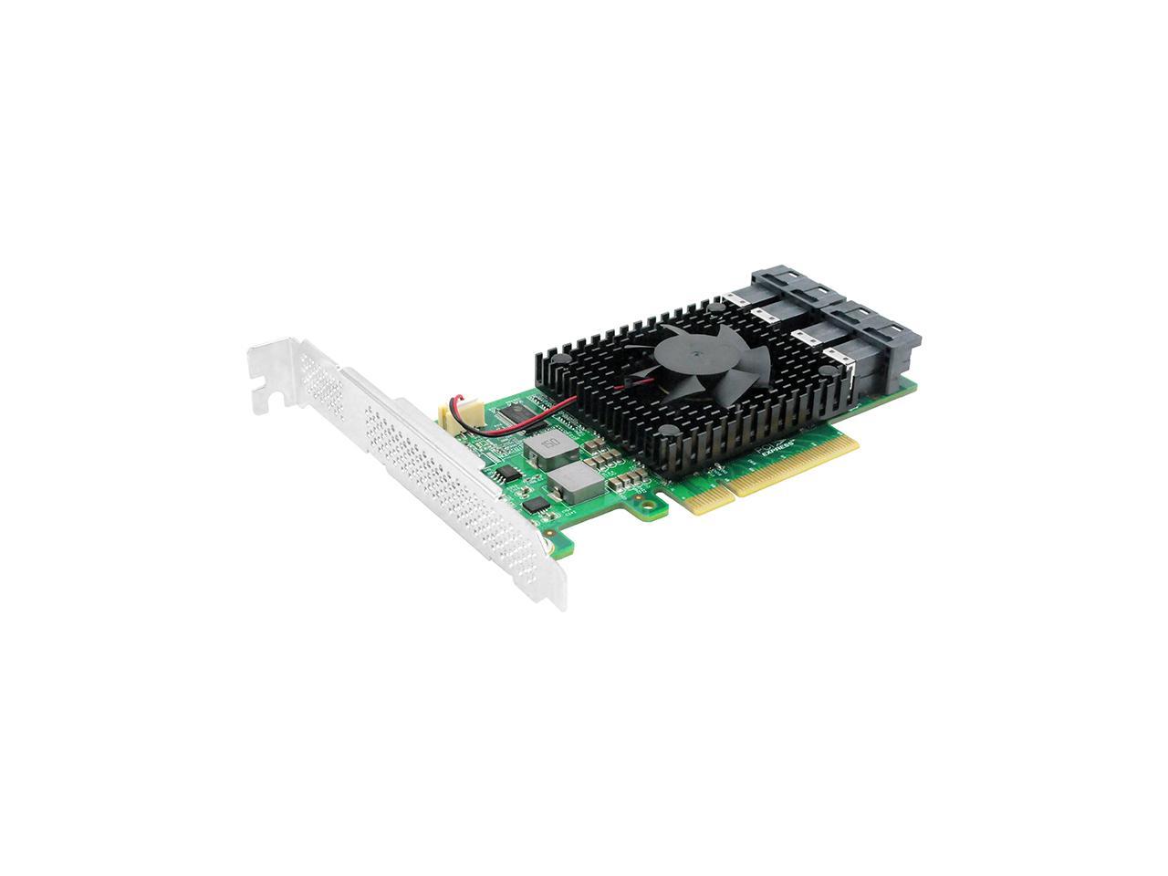 Linkreal PCI Express 3.0 x8 to 4 x U.2 (SFF-8643) NVMe SSD Adapter ...