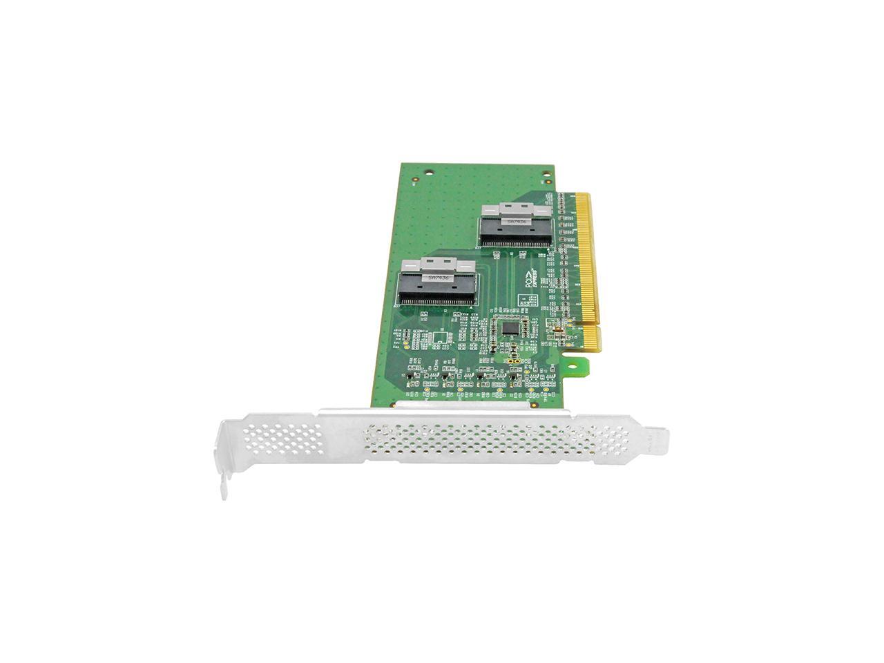 Linkreal PCIe X16 to SlimSAS (SFF-8654) 8i Bifurcation Adapter Support ...
