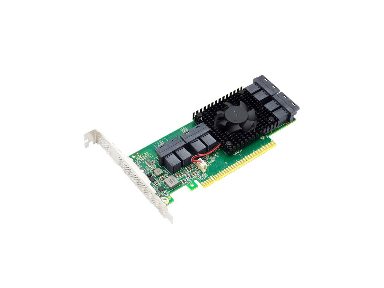 Linkreal 8 Port U.2 to PCI Express x16 SFF-8639 NVMe SSD Adapter with ...