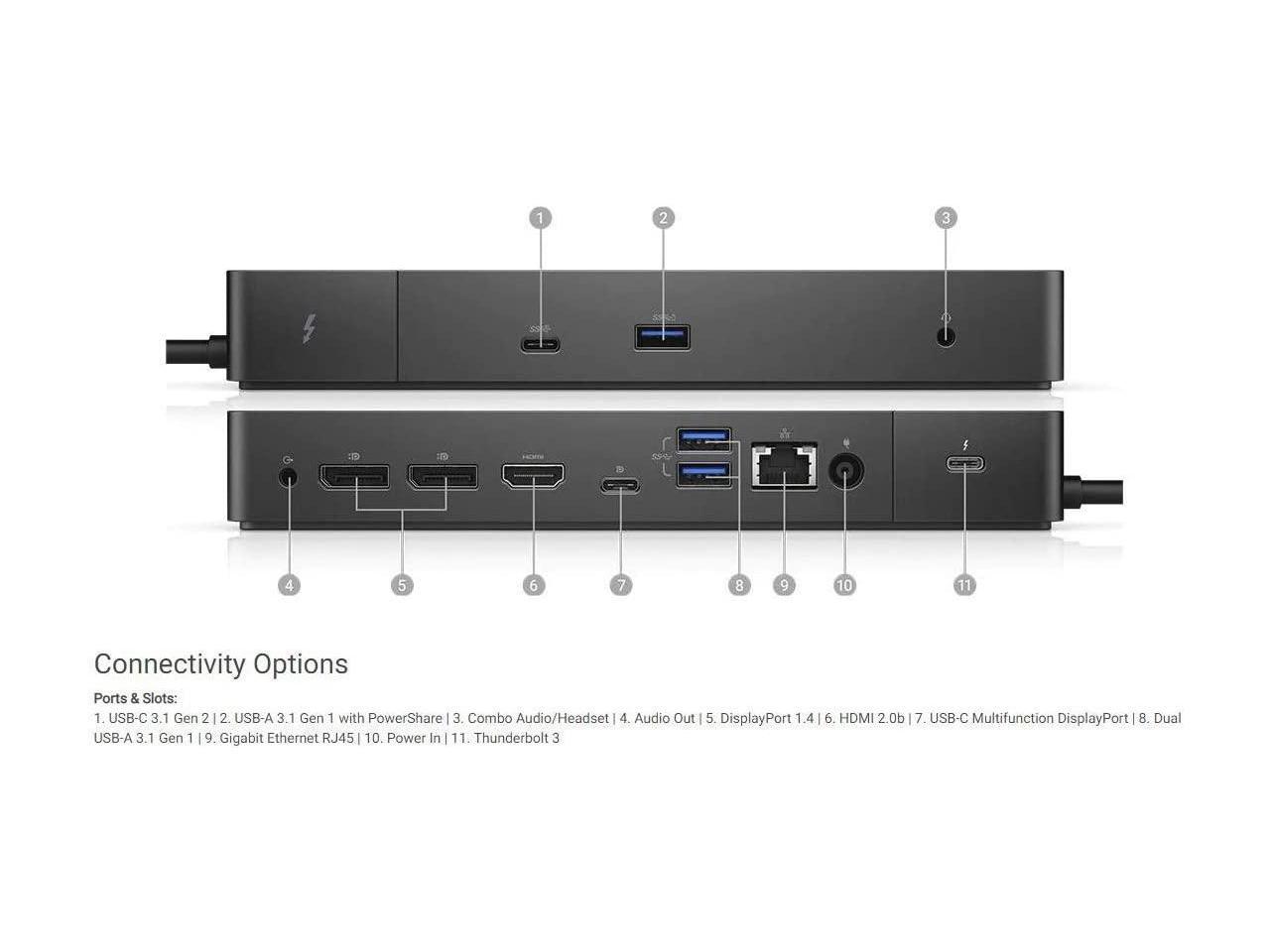 Refurbished: Dell WD19TB WD19TB Docking Station - Newegg.com